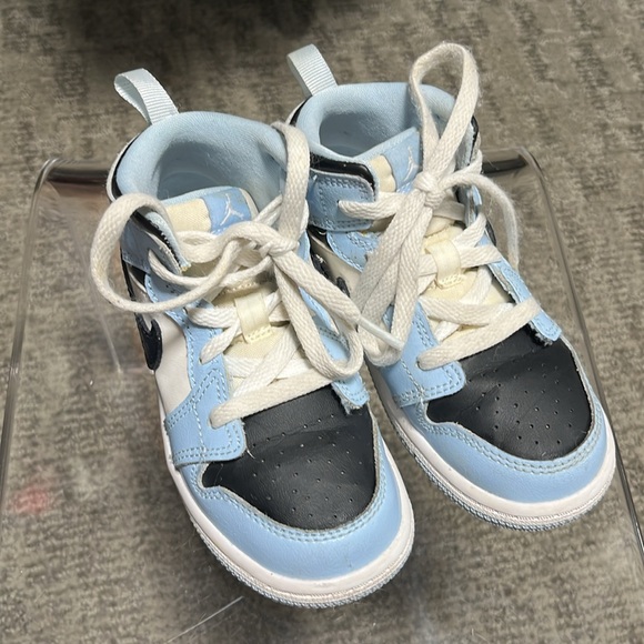 Nike | Shoes | Air Jordan Mid Ice Blue Sneakers | Poshmark